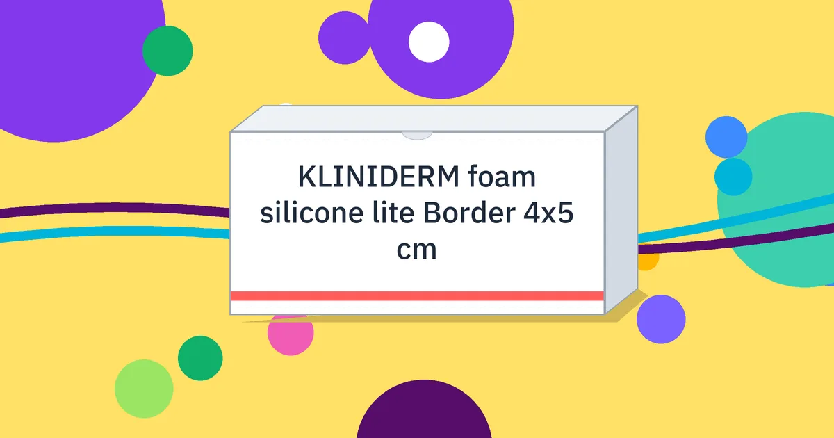 Symbolbild: Packung mit der Aufschrift KLINIDERM foam silicone lite Border 4x5 cm (PZN 10928973) – Verfügbarkeit und Bezug in Apotheken in Frankfurt am Main