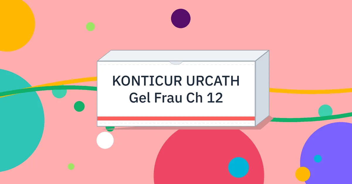 Symbolbild: Packung mit der Aufschrift KONTICUR URCATH Gel Frau Ch 12 (PZN 20022937) – Verfügbarkeit und Bezug in Apotheken in Frankfurt am Main