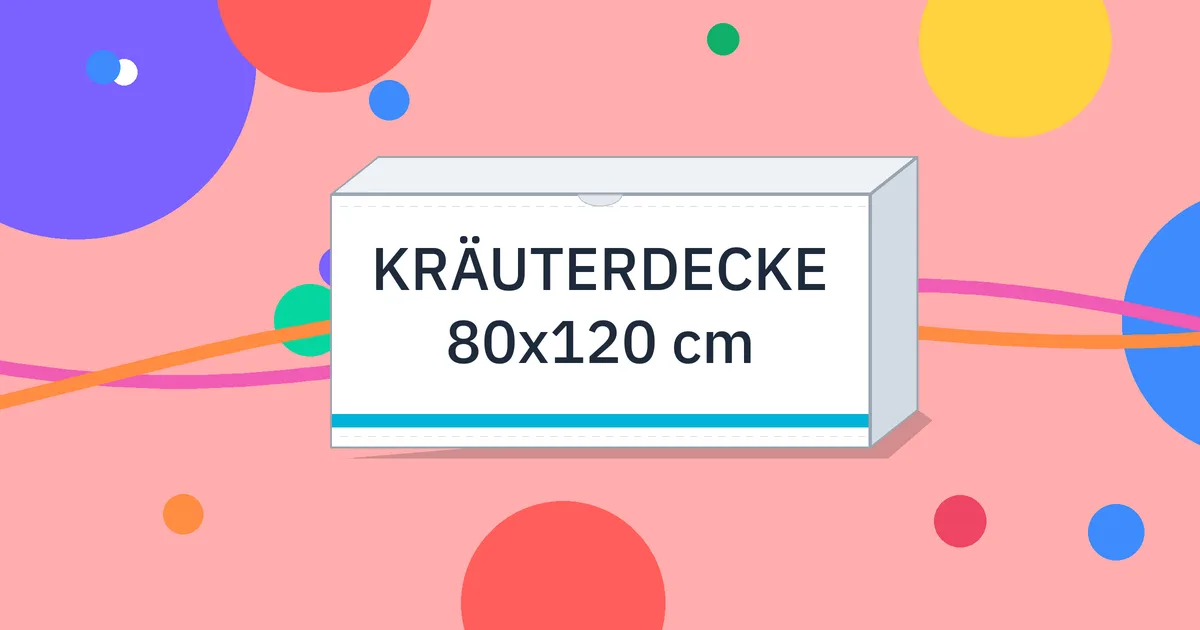 Symbolbild: Packung mit der Aufschrift KRÄUTERDECKE 80x120 cm (PZN 07279749) – Verfügbarkeit und Bezug in Apotheken in Frankfurt am Main