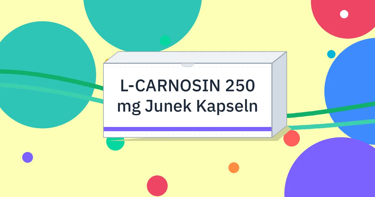 Symbolbild: Packung mit der Aufschrift L-CARNOSIN 250 mg Junek Kapseln (PZN 00985421) – Verfügbarkeit und Bezug in Apotheken in Frankfurt am Main