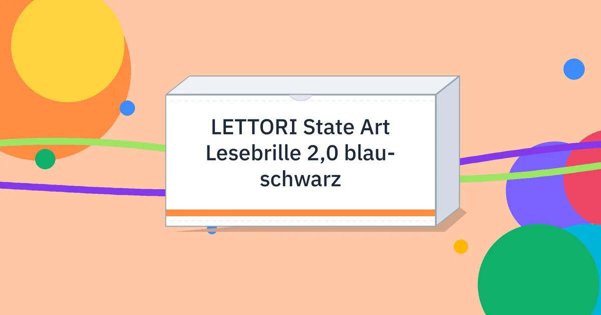 Symbolbild: Packung mit der Aufschrift LETTORI State Art Lesebrille 2,0 blau-schwarz (PZN 11056446) – Verfügbarkeit und Bezug in Apotheken in Frankfurt am Main