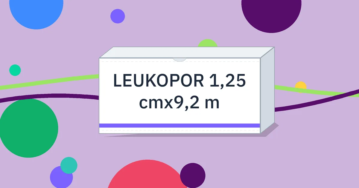 Symbolbild: Packung mit der Aufschrift LEUKOPOR 1,25 cmx9,2 m (PZN 19814969) – Verfügbarkeit und Bezug in Apotheken in Frankfurt am Main