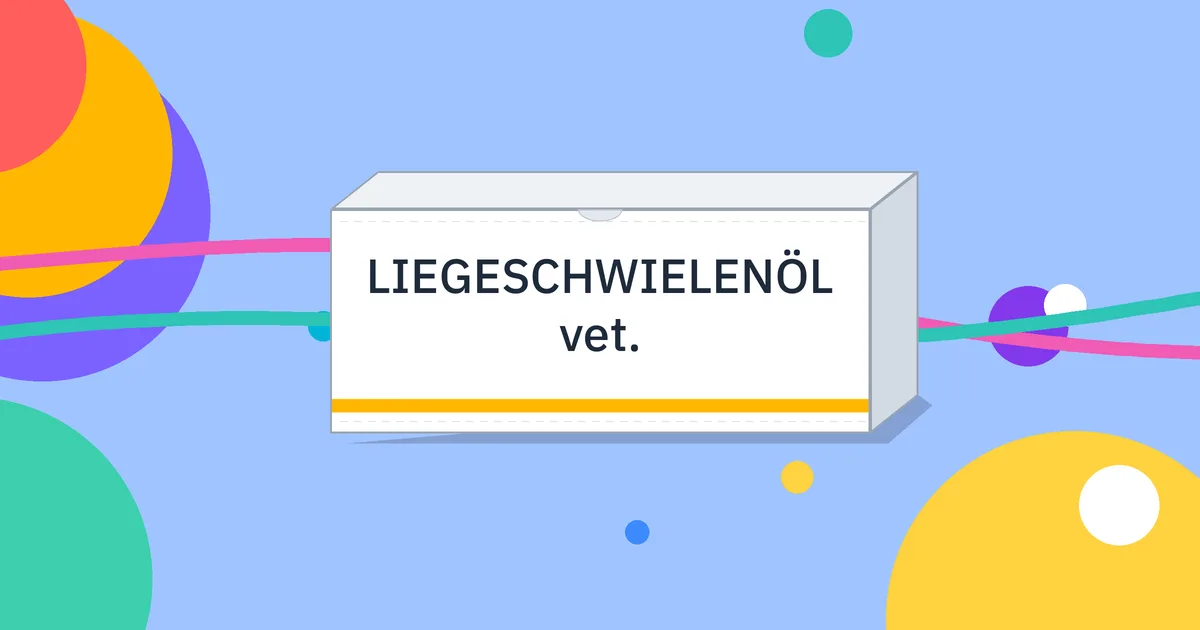 Symbolbild: Packung mit der Aufschrift LIEGESCHWIELENÖL vet. (PZN 09460542) – Verfügbarkeit und Bezug in Apotheken in Frankfurt am Main