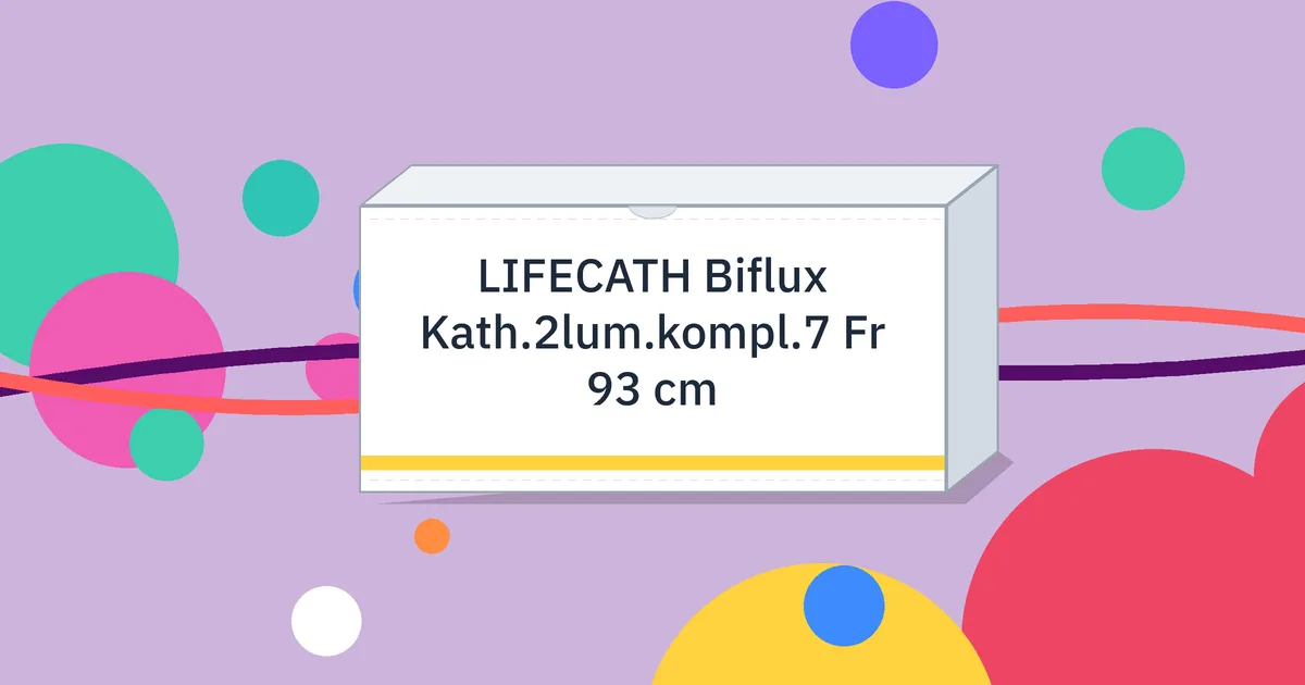 Symbolbild: Packung mit der Aufschrift LIFECATH Biflux Kath.2lum.kompl.7 Fr 93 cm (PZN 09397849) – Verfügbarkeit und Bezug in Apotheken in Frankfurt am Main