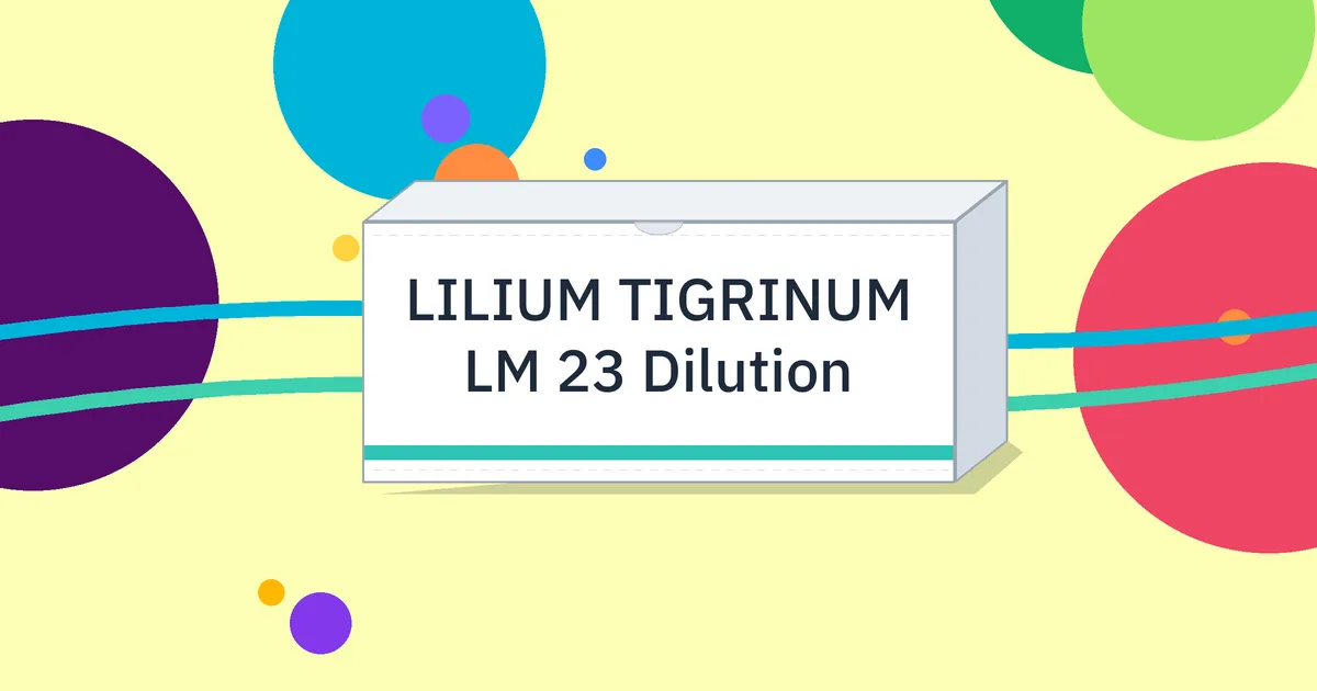 Symbolbild: Packung mit der Aufschrift LILIUM TIGRINUM LM 23 Dilution (PZN 12931229) – Verfügbarkeit und Bezug in Apotheken in Frankfurt am Main