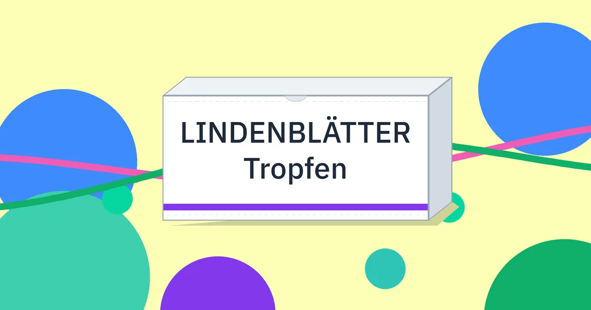 Symbolbild: Packung mit der Aufschrift LINDENBLÄTTER Tropfen (PZN 17555506) – Verfügbarkeit und Bezug in Apotheken in Frankfurt am Main
