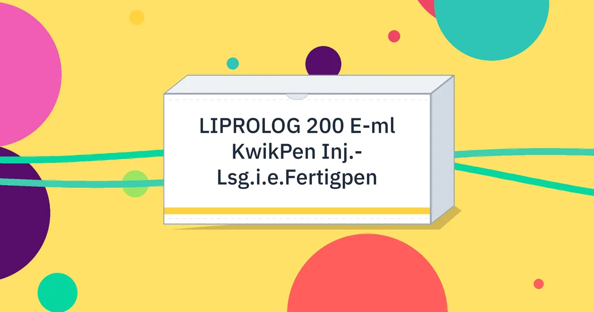Symbolbild: Packung mit der Aufschrift LIPROLOG 200 E-ml KwikPen Inj.-Lsg.i.e.Fertigpen (PZN 18404525) – Verfügbarkeit und Bezug in Apotheken in Frankfurt am Main