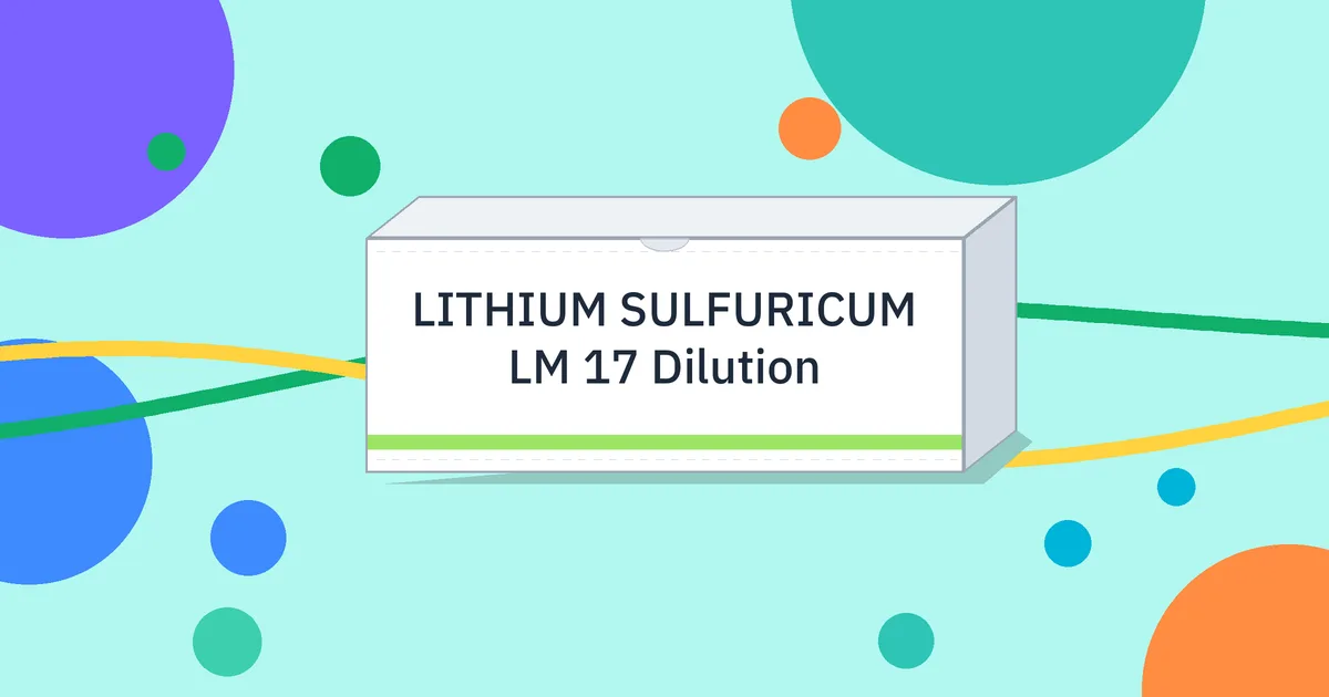 Symbolbild: Packung mit der Aufschrift LITHIUM SULFURICUM LM 17 Dilution (PZN 12932996) – Verfügbarkeit und Bezug in Apotheken in Frankfurt am Main