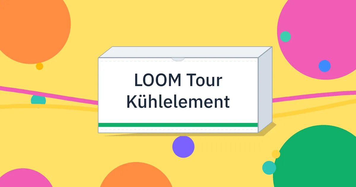 Symbolbild: Packung mit der Aufschrift LOOM Tour Kühlelement (PZN 01609105) – Verfügbarkeit und Bezug in Apotheken in Frankfurt am Main
