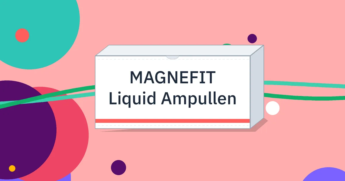 Symbolbild: Packung mit der Aufschrift MAGNEFIT Liquid Ampullen (PZN 07151156) – Verfügbarkeit und Bezug in Apotheken in Frankfurt am Main