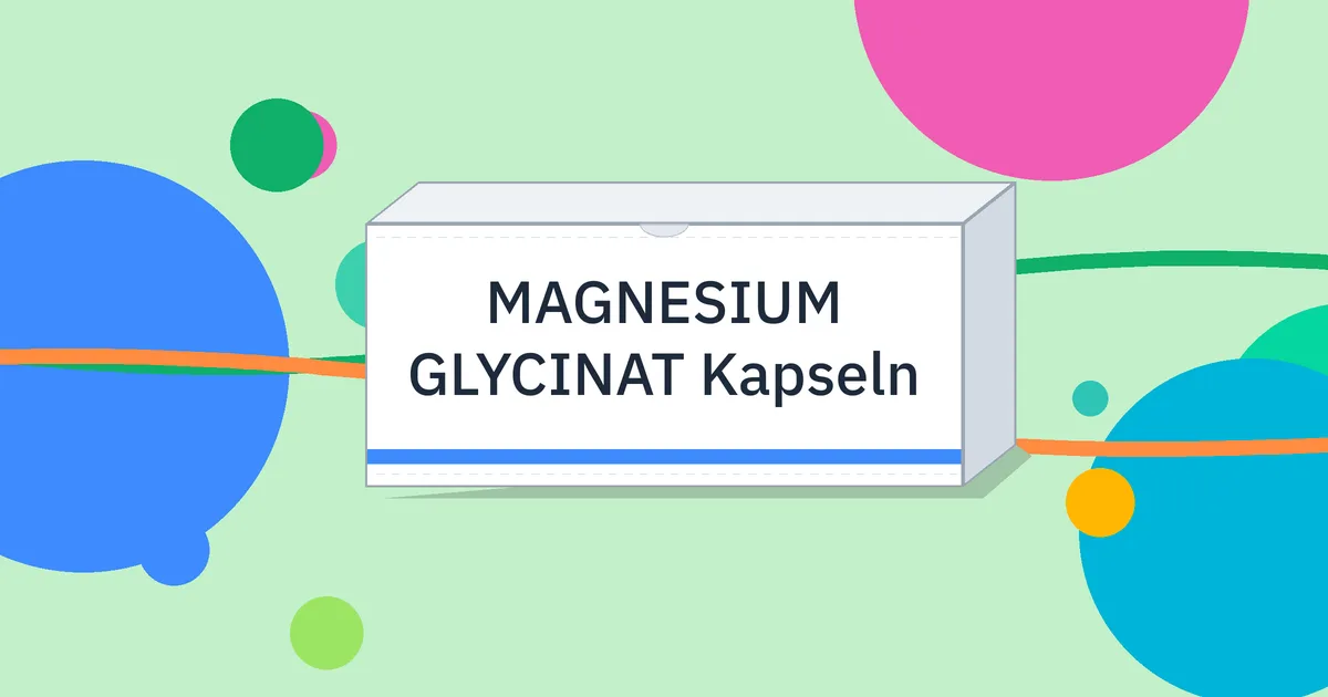 Symbolbild: Packung mit der Aufschrift MAGNESIUM GLYCINAT Kapseln (PZN 20514698) – Verfügbarkeit und Bezug in Apotheken in Frankfurt am Main