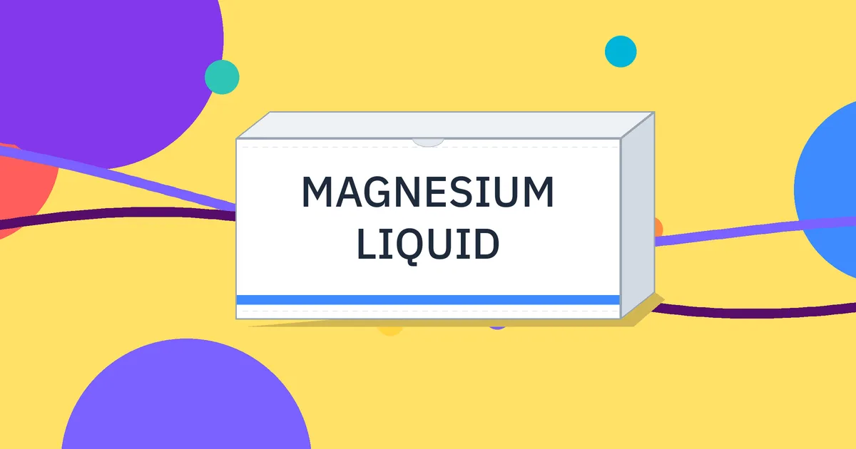 Symbolbild: Packung mit der Aufschrift MAGNESIUM LIQUID (PZN 09089160) – Verfügbarkeit und Bezug in Apotheken in Frankfurt am Main