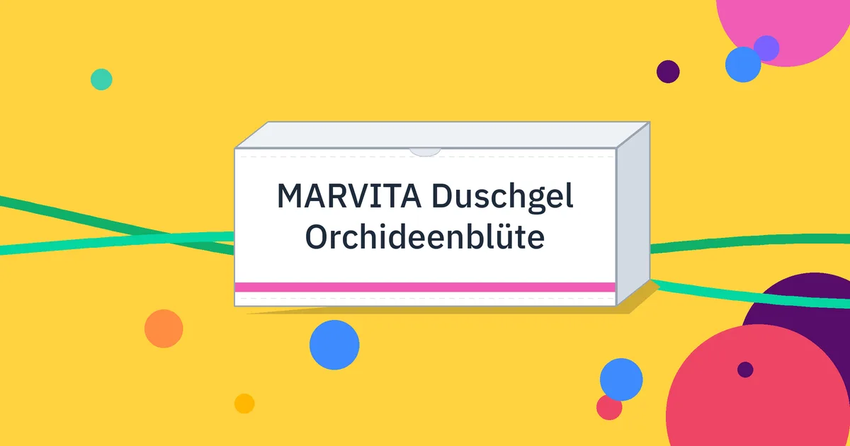Symbolbild: Packung mit der Aufschrift MARVITA Duschgel Orchideenblüte (PZN 15890376) – Verfügbarkeit und Bezug in Apotheken in Frankfurt am Main