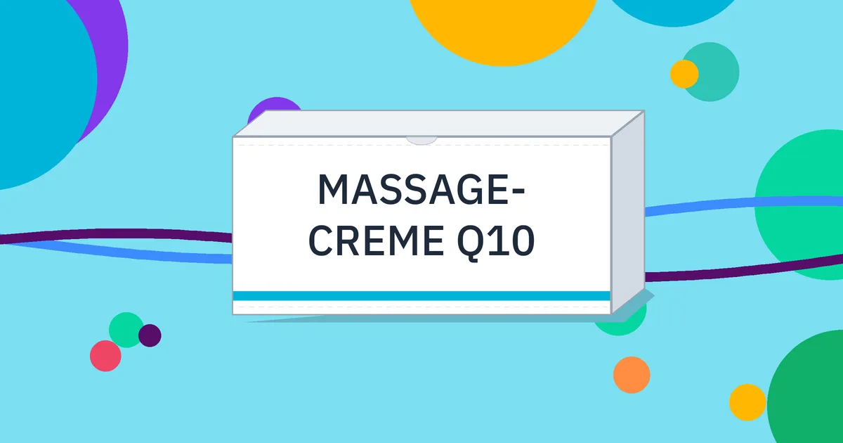 Symbolbild: Packung mit der Aufschrift MASSAGE-CREME Q10 (PZN 01251282) – Verfügbarkeit und Bezug in Apotheken in Frankfurt am Main