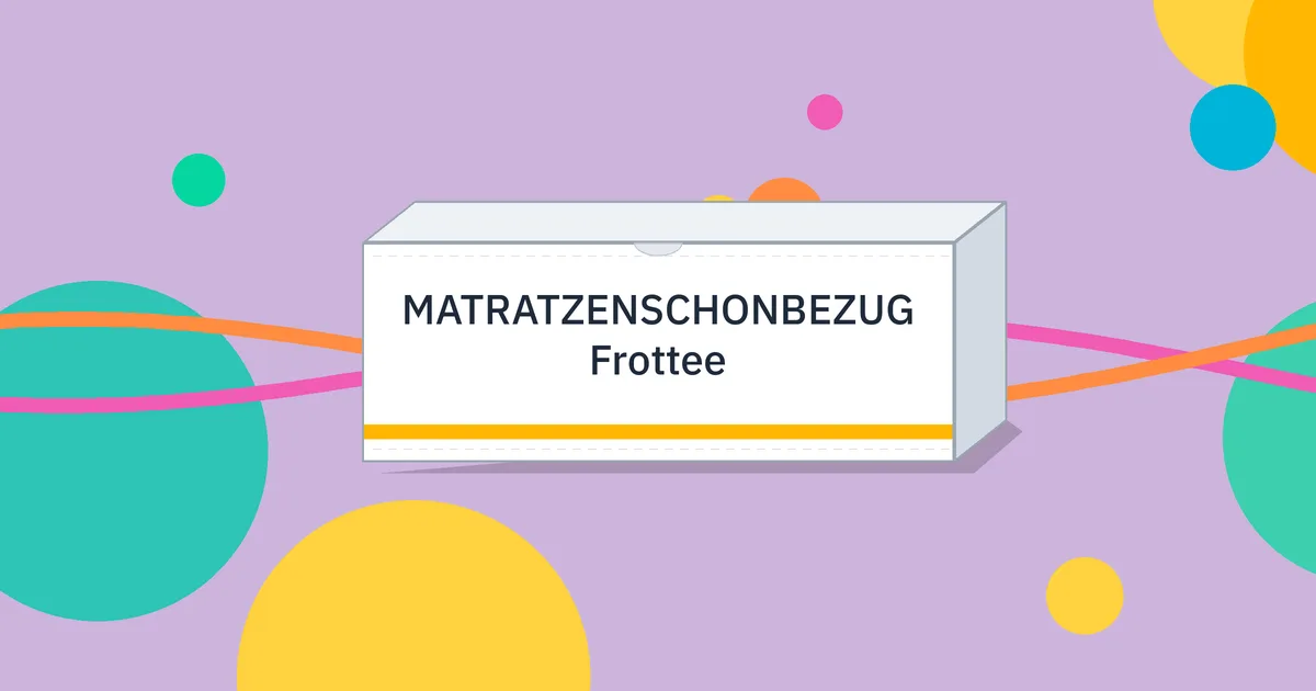 Symbolbild: Packung mit der Aufschrift MATRATZENSCHONBEZUG Frottee (PZN 00816954) – Verfügbarkeit und Bezug in Apotheken in Frankfurt am Main