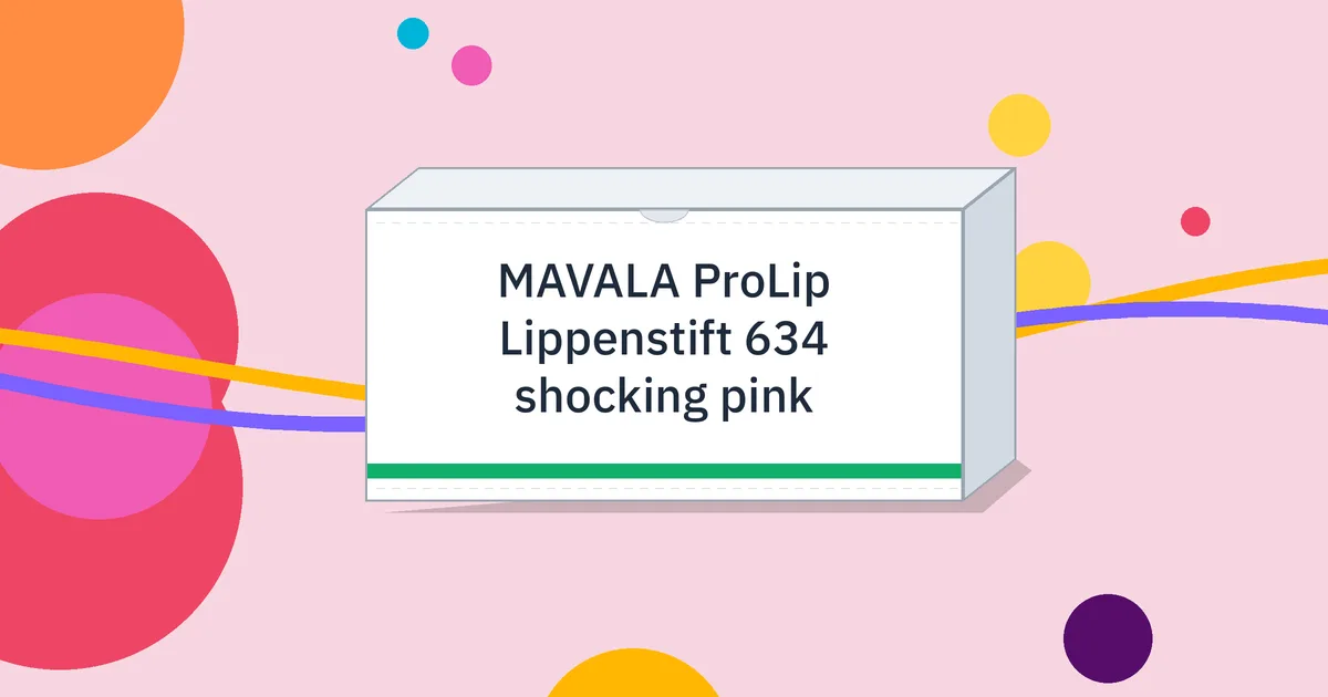 Symbolbild: Packung mit der Aufschrift MAVALA ProLip Lippenstift 634 shocking pink (PZN 12892908) – Verfügbarkeit und Bezug in Apotheken in Frankfurt am Main