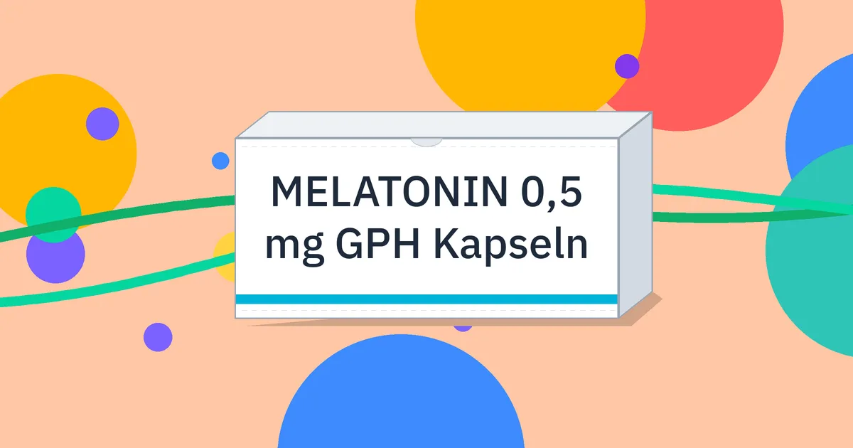 Symbolbild: Packung mit der Aufschrift MELATONIN 0,5 mg GPH Kapseln (PZN 06572909) – Verfügbarkeit und Bezug in Apotheken in Frankfurt am Main