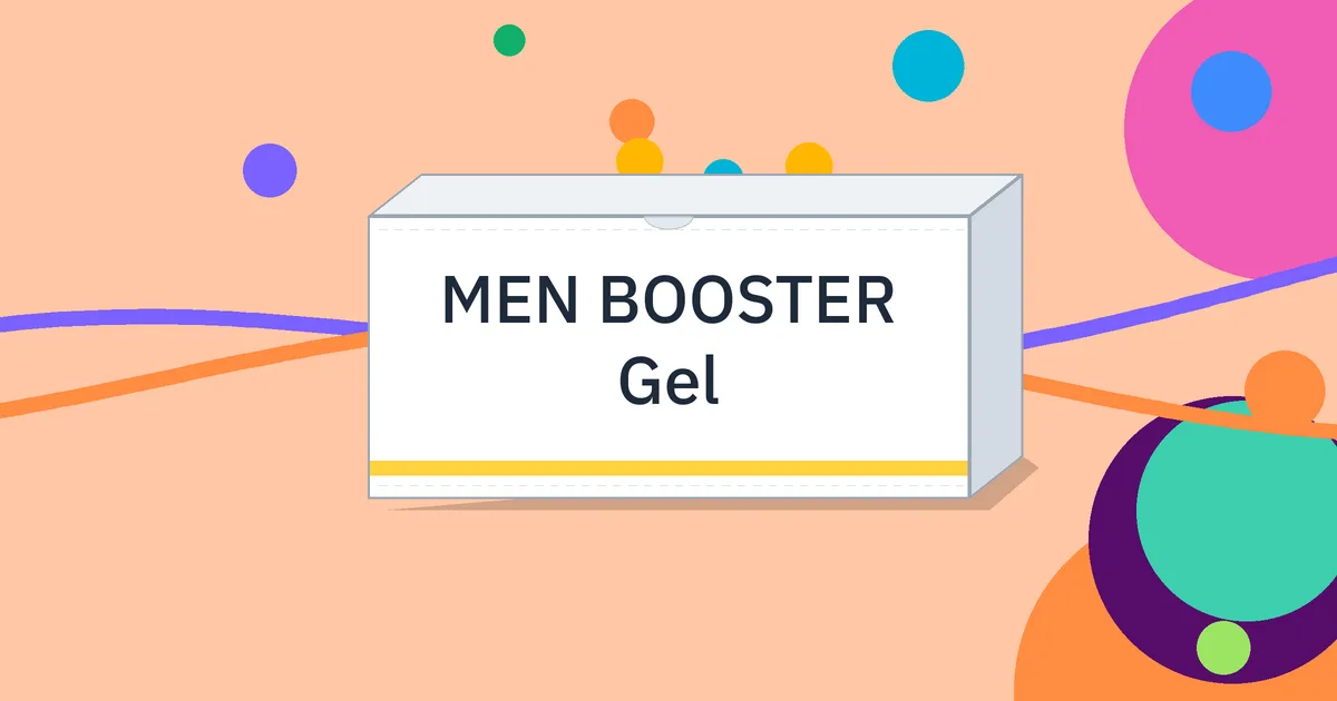Symbolbild: Packung mit der Aufschrift MEN BOOSTER Gel (PZN 20512883) – Verfügbarkeit und Bezug in Apotheken in Frankfurt am Main