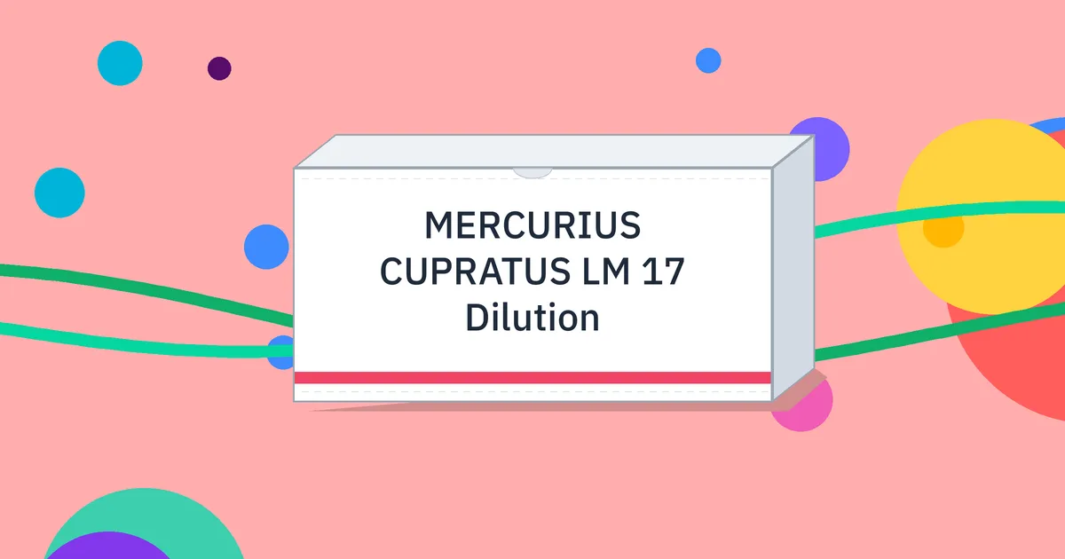 Symbolbild: Packung mit der Aufschrift MERCURIUS CUPRATUS LM 17 Dilution (PZN 12950474) – Verfügbarkeit und Bezug in Apotheken in Frankfurt am Main
