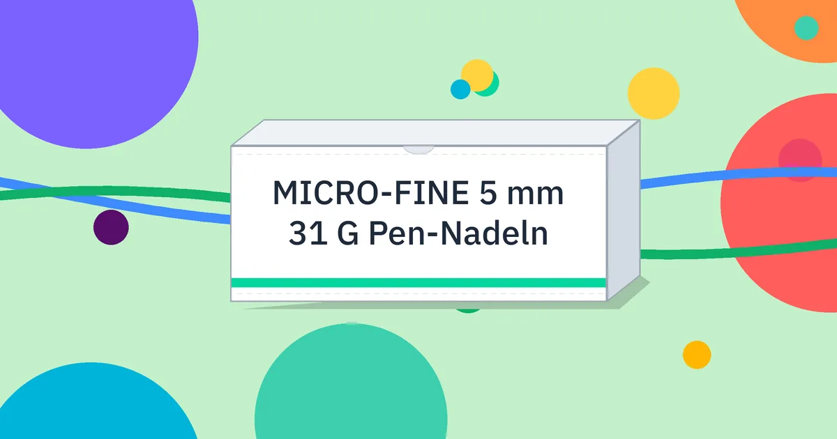 Symbolbild: Packung mit der Aufschrift MICRO-FINE 5 mm 31 G Pen-Nadeln (PZN 20869444) – Verfügbarkeit und Bezug in Apotheken in Frankfurt am Main
