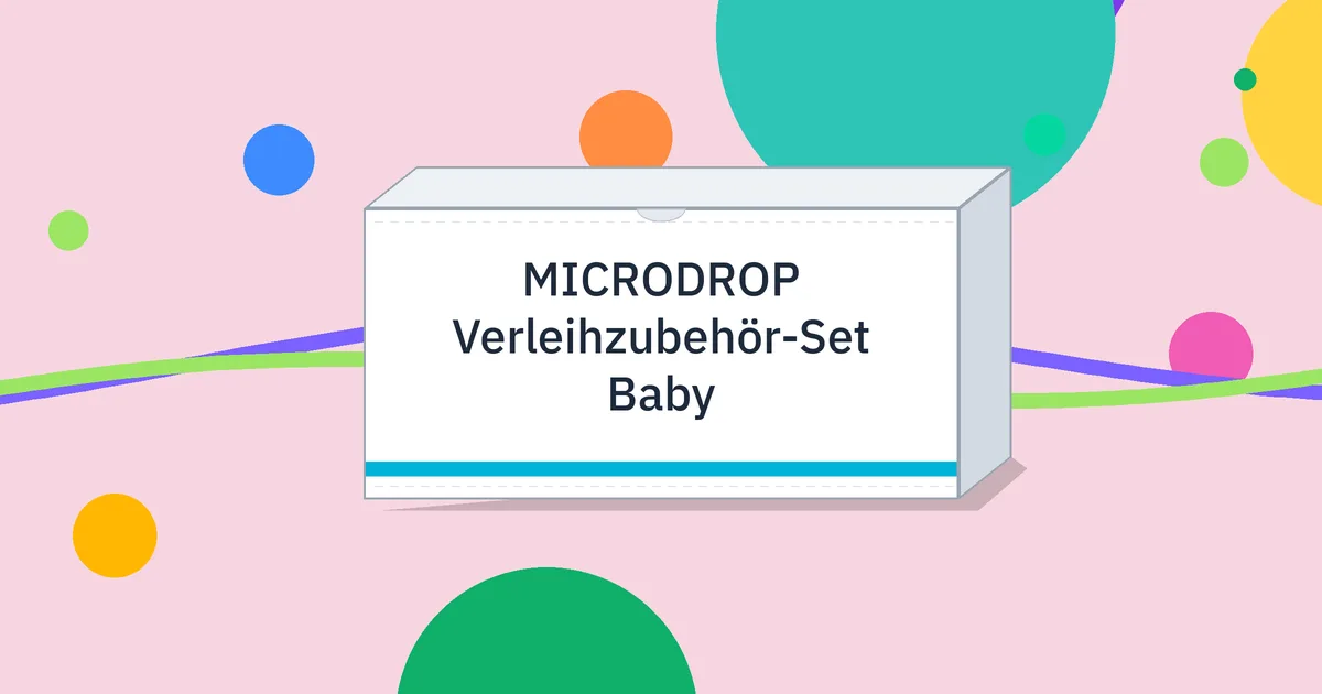 Symbolbild: Packung mit der Aufschrift MICRODROP Verleihzubehör-Set Baby (PZN 11865157) – Verfügbarkeit und Bezug in Apotheken in Frankfurt am Main