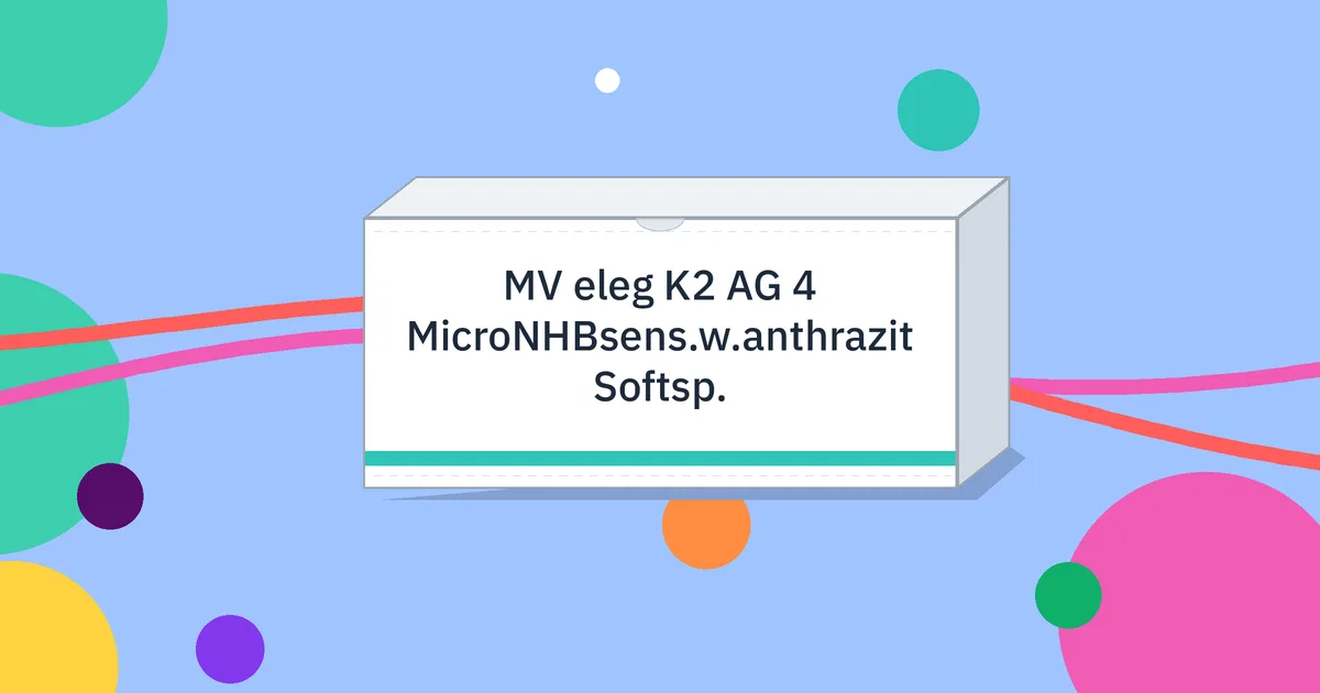 Symbolbild: Packung mit der Aufschrift MV eleg K2 AG 4 MicroNHBsens.w.anthrazit Softsp. (PZN 16071999) – Verfügbarkeit und Bezug in Apotheken in Frankfurt am Main