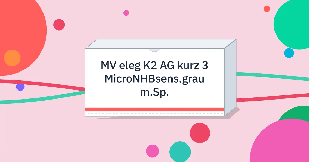 Symbolbild: Packung mit der Aufschrift MV eleg K2 AG kurz 3 MicroNHBsens.grau m.Sp. (PZN 18926809) – Verfügbarkeit und Bezug in Apotheken in Frankfurt am Main