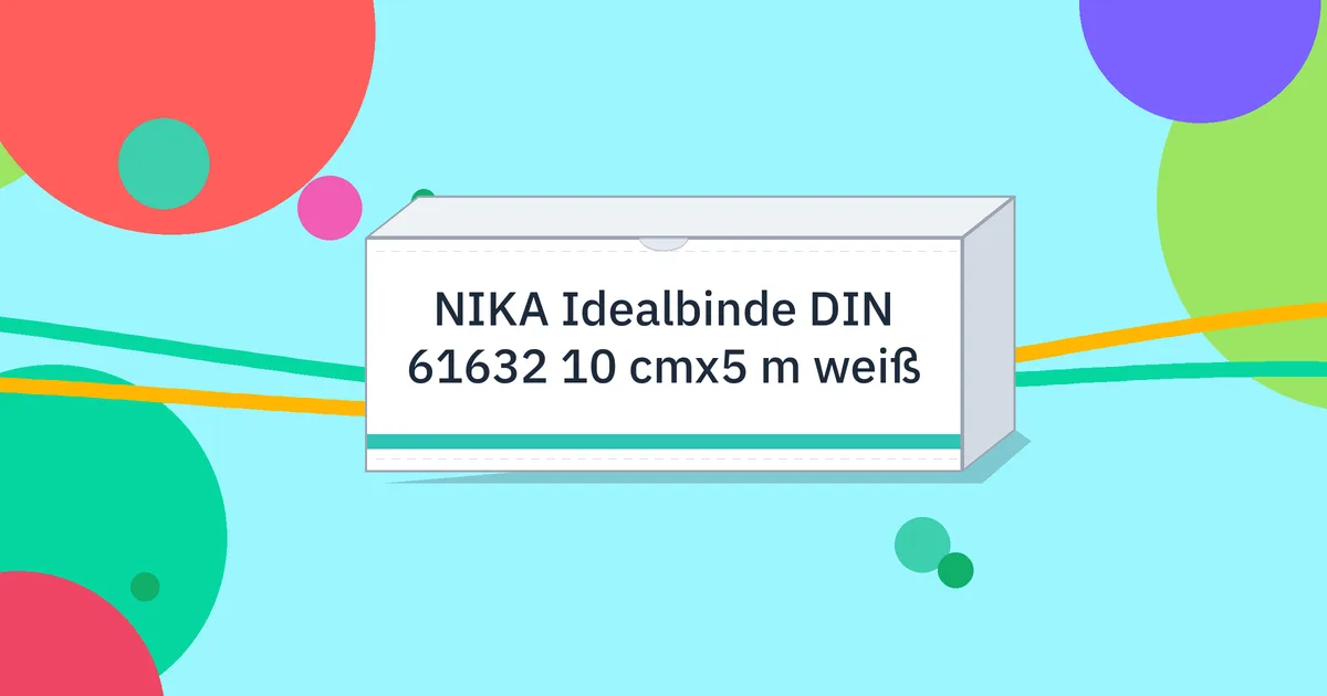 Symbolbild: Packung mit der Aufschrift NIKA Idealbinde DIN 61632 10 cmx5 m weiß (PZN 18171156) – Verfügbarkeit und Bezug in Apotheken in Frankfurt am Main