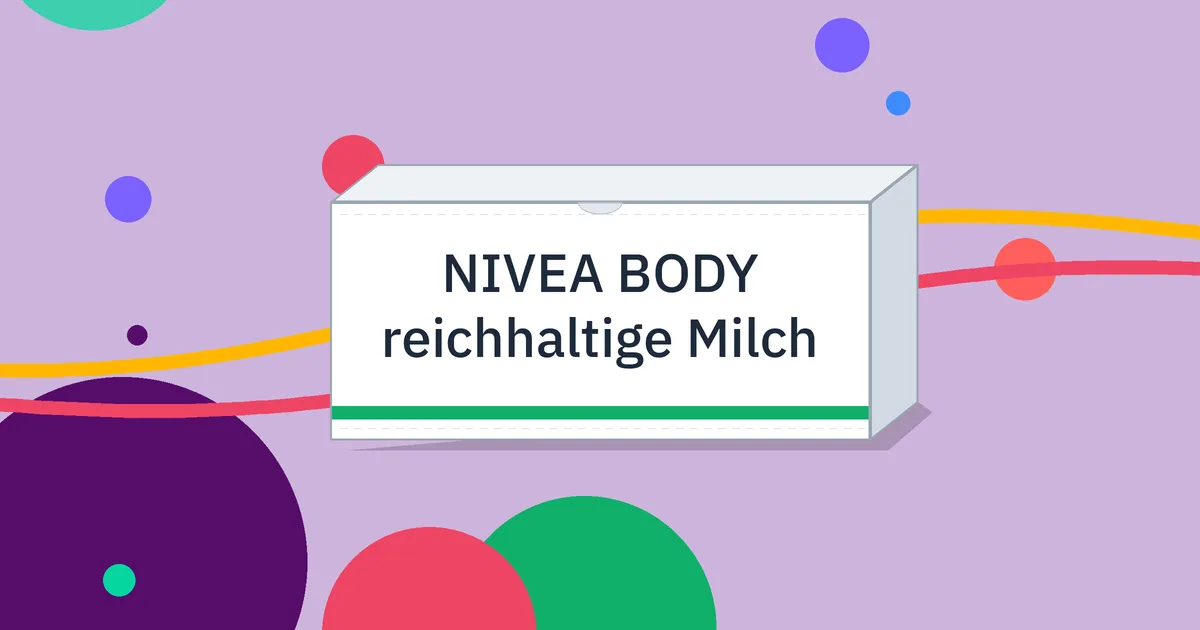 Symbolbild: Packung mit der Aufschrift NIVEA BODY reichhaltige Milch (PZN 11324711) – Verfügbarkeit und Bezug in Apotheken in Frankfurt am Main