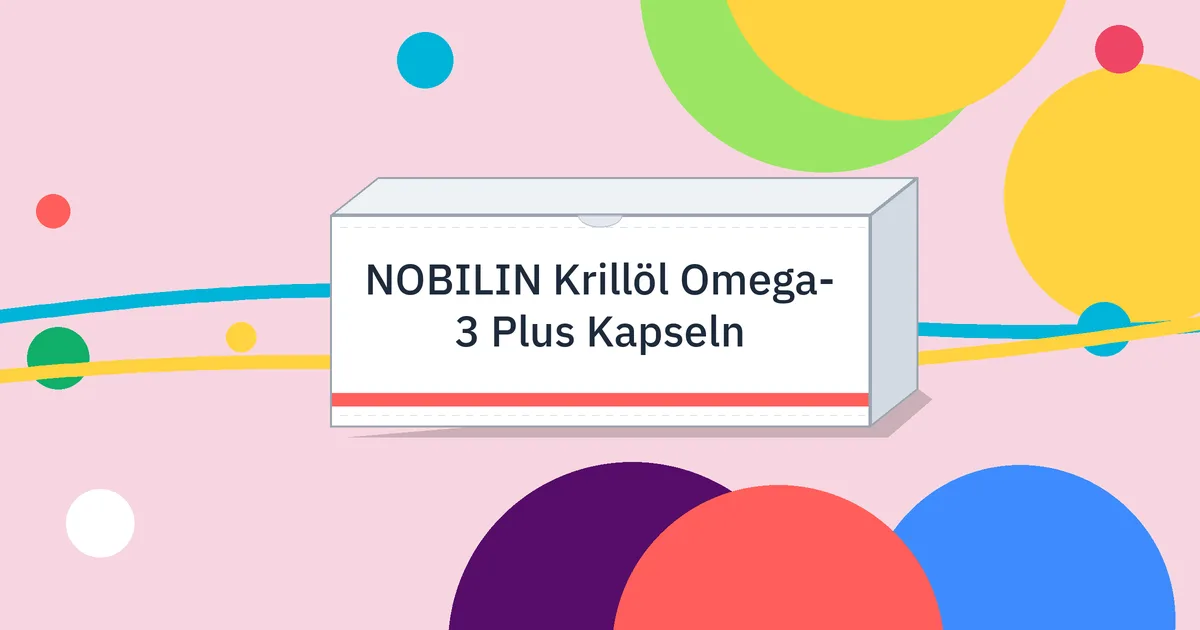 Symbolbild: Packung mit der Aufschrift NOBILIN Krillöl Omega-3 Plus Kapseln (PZN 06404543) – Verfügbarkeit und Bezug in Apotheken in Frankfurt am Main