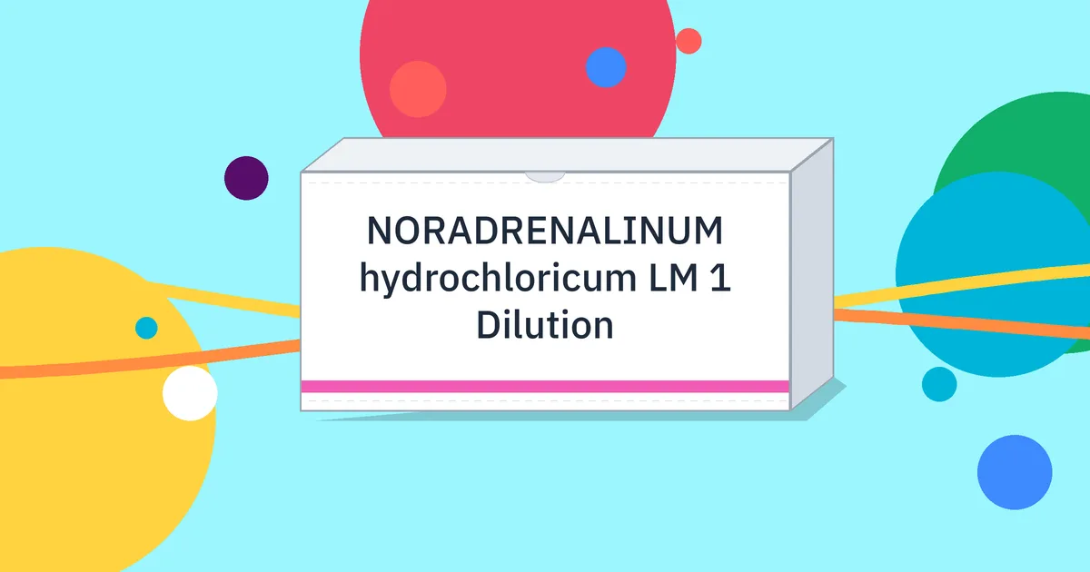 Symbolbild: Packung mit der Aufschrift NORADRENALINUM hydrochloricum LM 1 Dilution (PZN 13619913) – Verfügbarkeit und Bezug in Apotheken in Frankfurt am Main