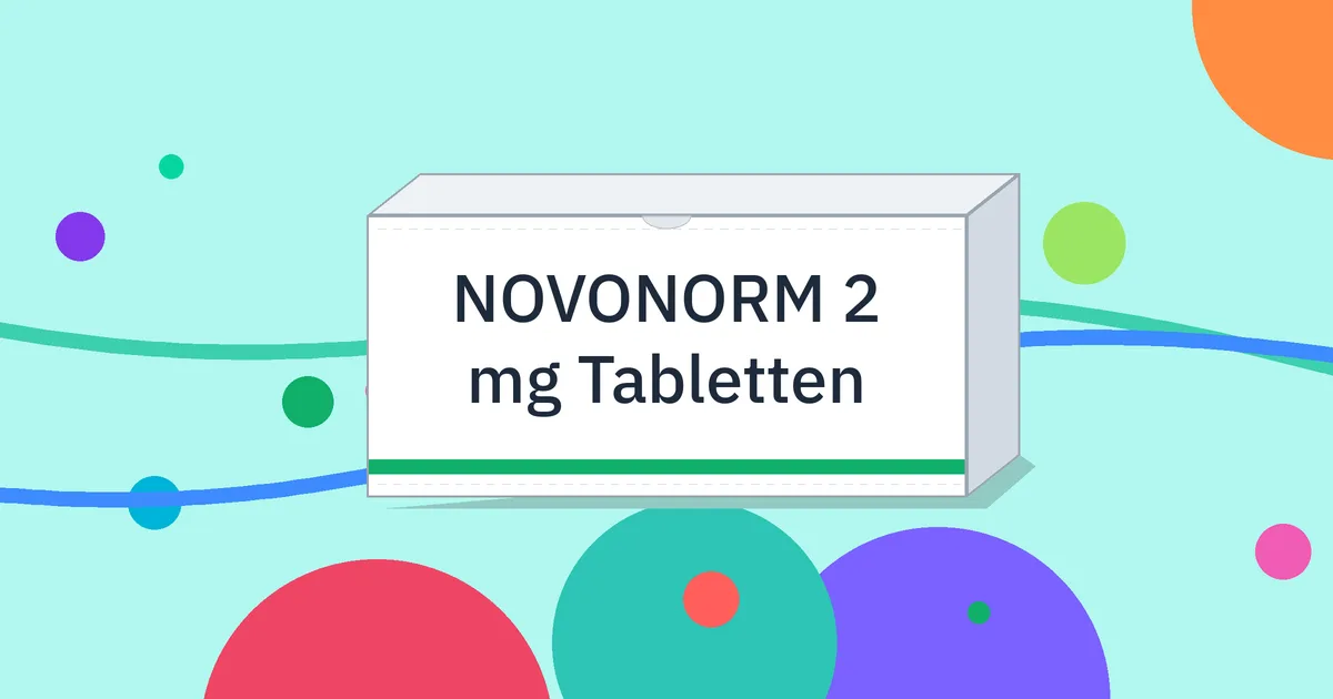Symbolbild: Packung mit der Aufschrift NOVONORM 2 mg Tabletten (PZN 01305227) – Verfügbarkeit und Bezug in Apotheken in Frankfurt am Main
