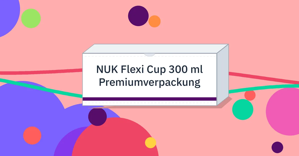 Symbolbild: Packung mit der Aufschrift NUK Flexi Cup 300 ml Premiumverpackung (PZN 14323333) – Verfügbarkeit und Bezug in Apotheken in Frankfurt am Main