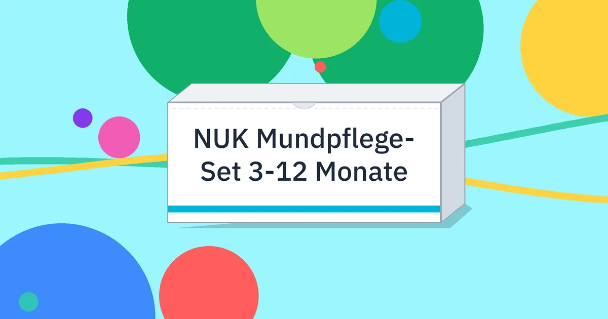Symbolbild: Packung mit der Aufschrift NUK Mundpflege-Set 3-12 Monate (PZN 11009895) – Verfügbarkeit und Bezug in Apotheken in Frankfurt am Main