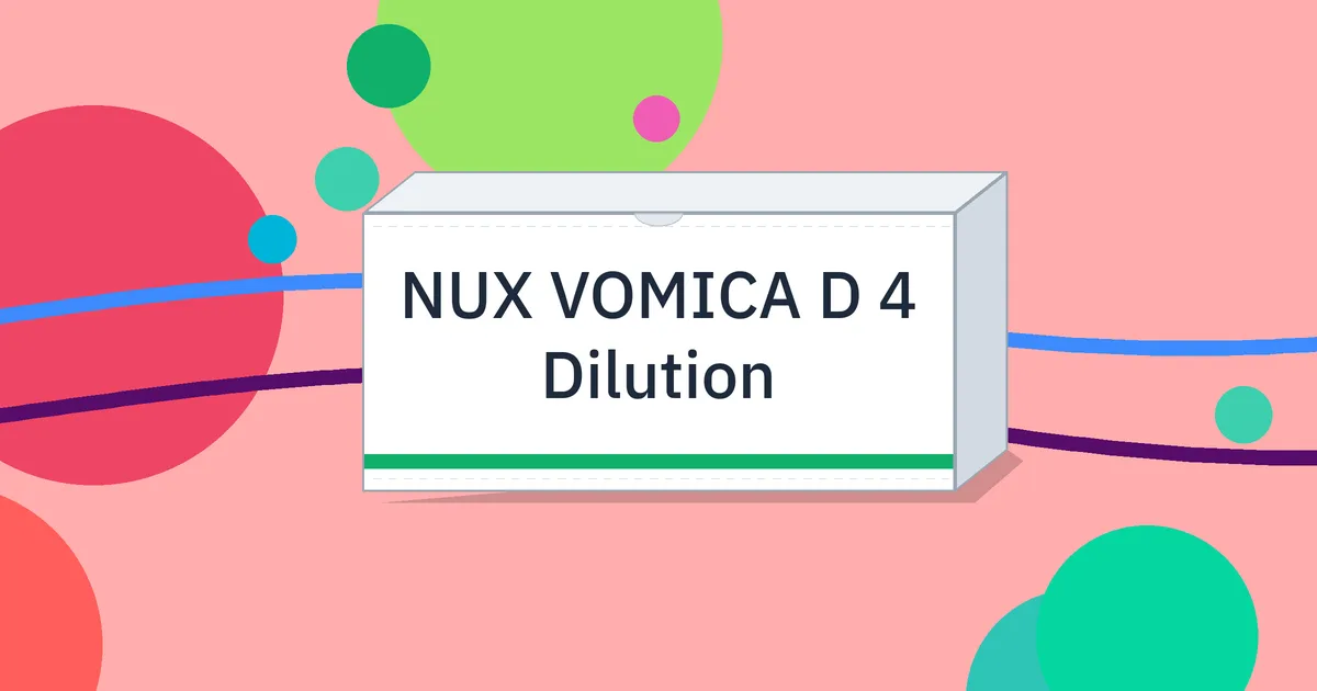 Symbolbild: Packung mit der Aufschrift NUX VOMICA D 4 Dilution (PZN 01780661) – Verfügbarkeit und Bezug in Apotheken in Frankfurt am Main