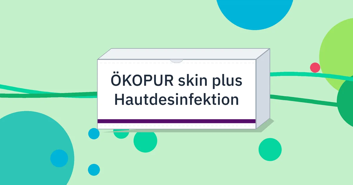 Symbolbild: Packung mit der Aufschrift ÖKOPUR skin plus Hautdesinfektion (PZN 16901142) – Verfügbarkeit und Bezug in Apotheken in Frankfurt am Main