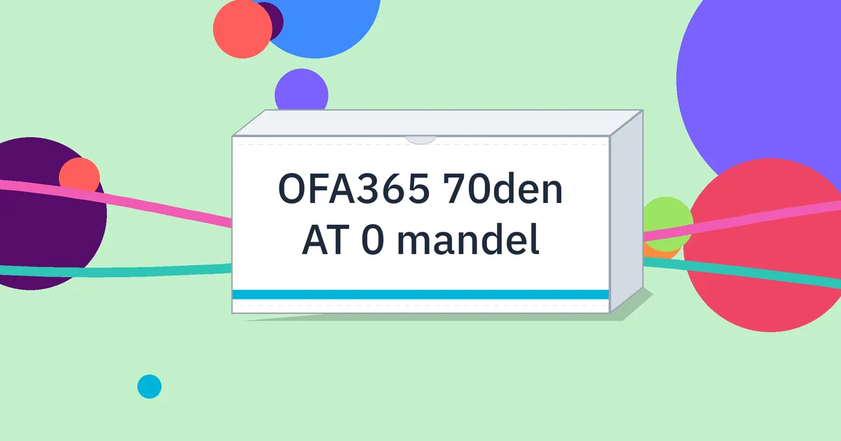 Symbolbild: Packung mit der Aufschrift OFA365 70den AT 0 mandel (PZN 16722362) – Verfügbarkeit und Bezug in Apotheken in Frankfurt am Main