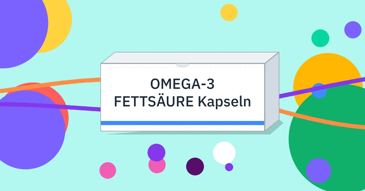 Symbolbild: Packung mit der Aufschrift OMEGA-3 FETTSÄURE Kapseln (PZN 00982871) – Verfügbarkeit und Bezug in Apotheken in Frankfurt am Main