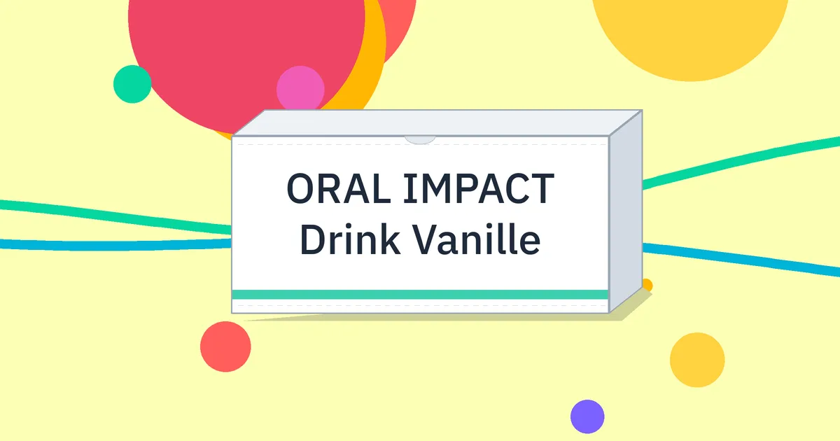Symbolbild: Packung mit der Aufschrift ORAL IMPACT Drink Vanille (PZN 10202822) – Verfügbarkeit und Bezug in Apotheken in Frankfurt am Main