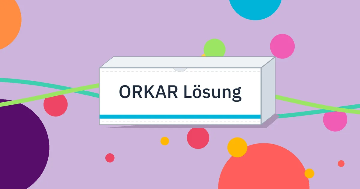 Symbolbild: Packung mit der Aufschrift ORKAR Lösung (PZN 05015035) – Verfügbarkeit und Bezug in Apotheken in Frankfurt am Main