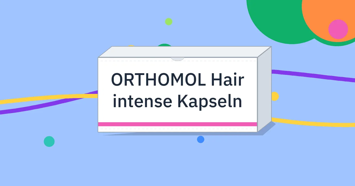 Symbolbild: Packung mit der Aufschrift ORTHOMOL Hair intense Kapseln (PZN 16866061) – Verfügbarkeit und Bezug in Apotheken in Frankfurt am Main