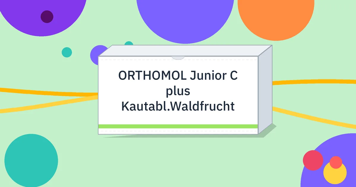 Symbolbild: Packung mit der Aufschrift ORTHOMOL Junior C plus Kautabl.Waldfrucht (PZN 10013239) – Verfügbarkeit und Bezug in Apotheken in Frankfurt am Main