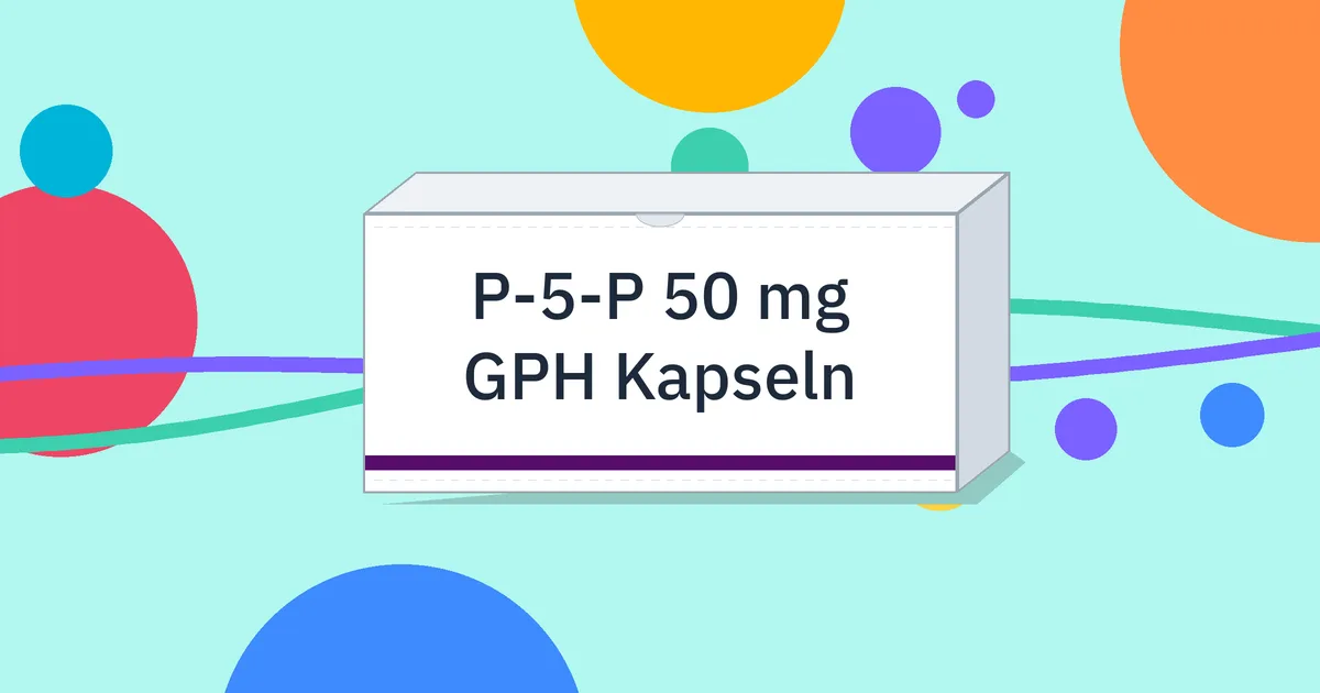 Symbolbild: Packung mit der Aufschrift P-5-P 50 mg GPH Kapseln (PZN 16935371) – Verfügbarkeit und Bezug in Apotheken in Frankfurt am Main