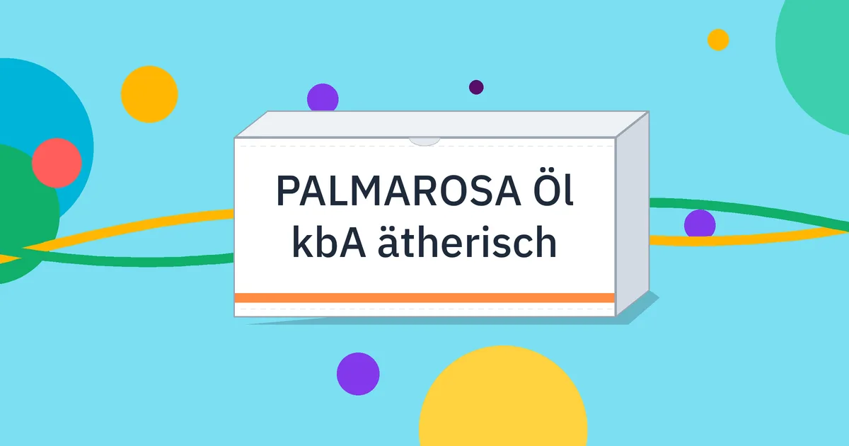 Symbolbild: Packung mit der Aufschrift PALMAROSA Öl kbA ätherisch (PZN 00721372) – Verfügbarkeit und Bezug in Apotheken in Frankfurt am Main