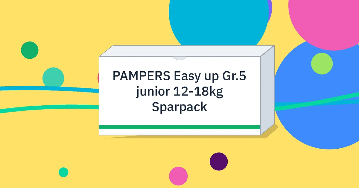 Symbolbild: Packung mit der Aufschrift PAMPERS Easy up Gr.5 junior 12-18kg Sparpack (PZN 03074358) – Verfügbarkeit und Bezug in Apotheken in Frankfurt am Main