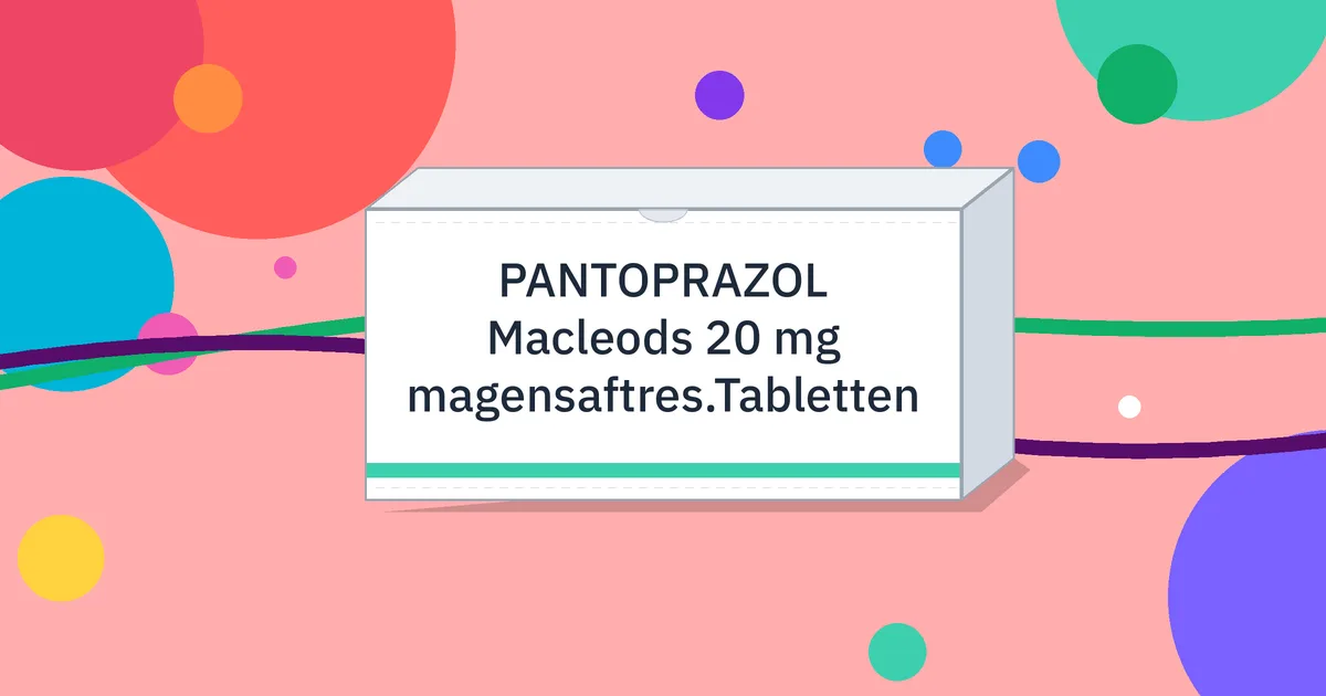 Symbolbild: Packung mit der Aufschrift PANTOPRAZOL Macleods 20 mg magensaftres.Tabletten (PZN 20162414) – Verfügbarkeit und Bezug in Apotheken in Frankfurt am Main