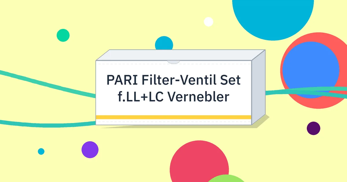 Symbolbild: Packung mit der Aufschrift PARI Filter-Ventil Set f.LL+LC Vernebler (PZN 00631841) – Verfügbarkeit und Bezug in Apotheken in Frankfurt am Main