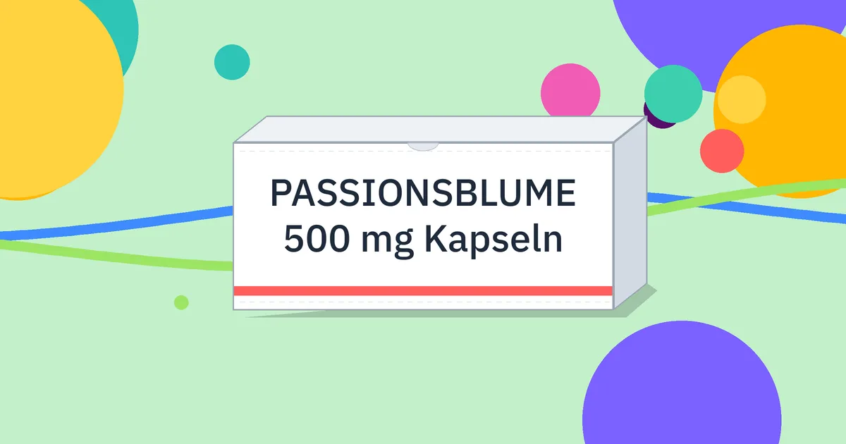 Symbolbild: Packung mit der Aufschrift PASSIONSBLUME 500 mg Kapseln (PZN 17943415) – Verfügbarkeit und Bezug in Apotheken in Frankfurt am Main