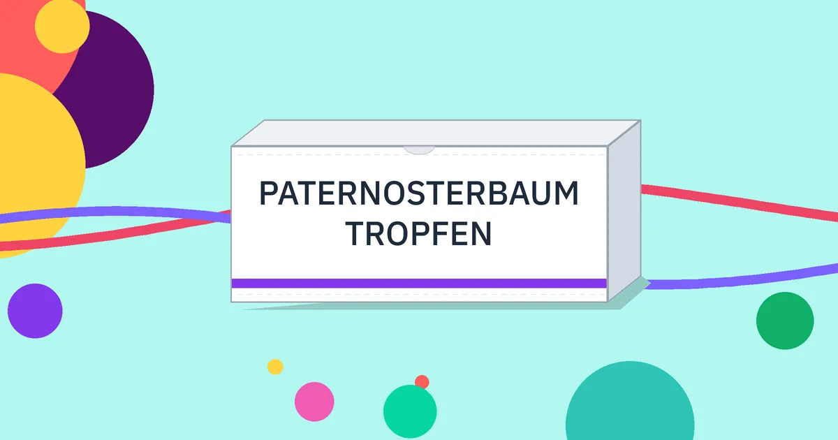 Symbolbild: Packung mit der Aufschrift PATERNOSTERBAUM TROPFEN (PZN 15229642) – Verfügbarkeit und Bezug in Apotheken in Frankfurt am Main