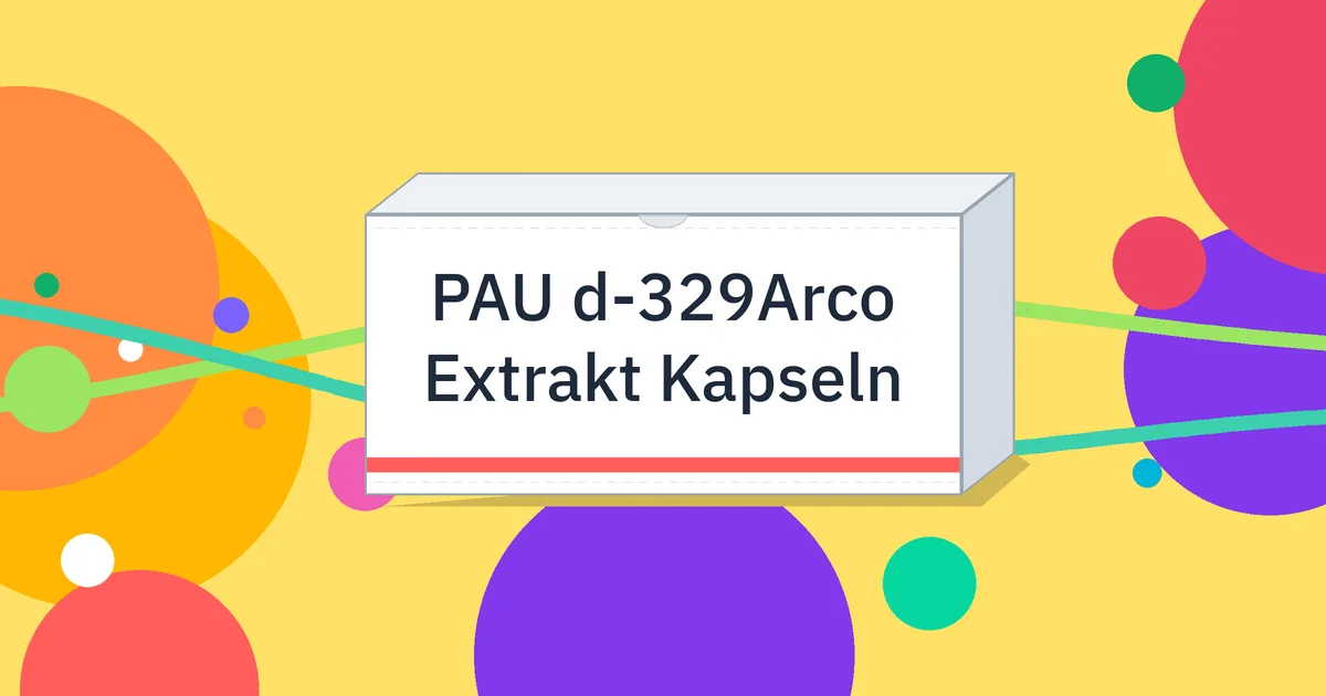 Symbolbild: Packung mit der Aufschrift PAU d-329Arco Extrakt Kapseln (PZN 17203871) – Verfügbarkeit und Bezug in Apotheken in Frankfurt am Main